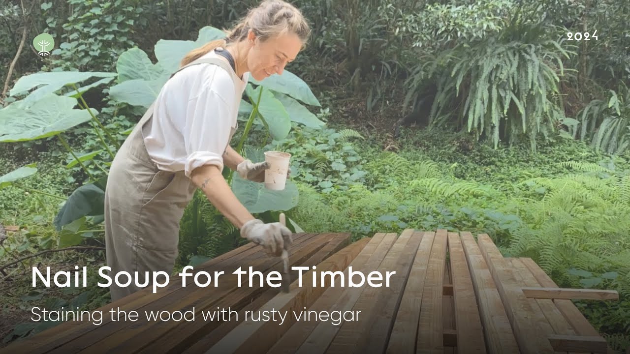 Nail Soup: a wood stain made from vinegar and rusted iron pieces. - YouTube
