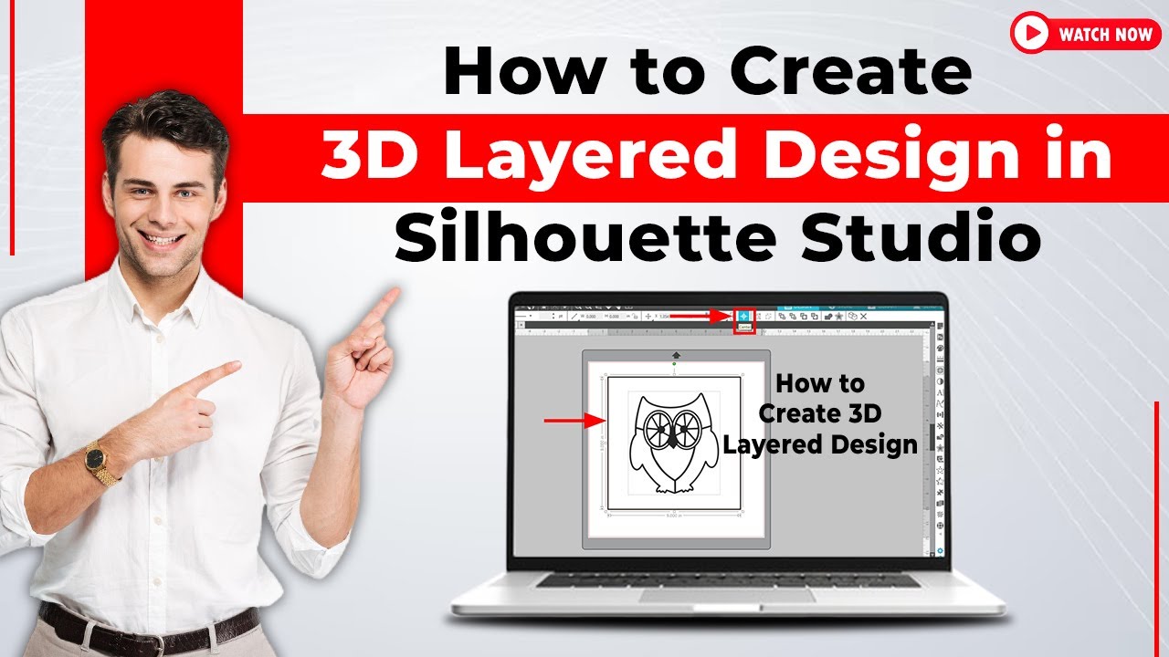 How to Create 3D Layered Design in Silhouette Studio? | Manny Maker # ...