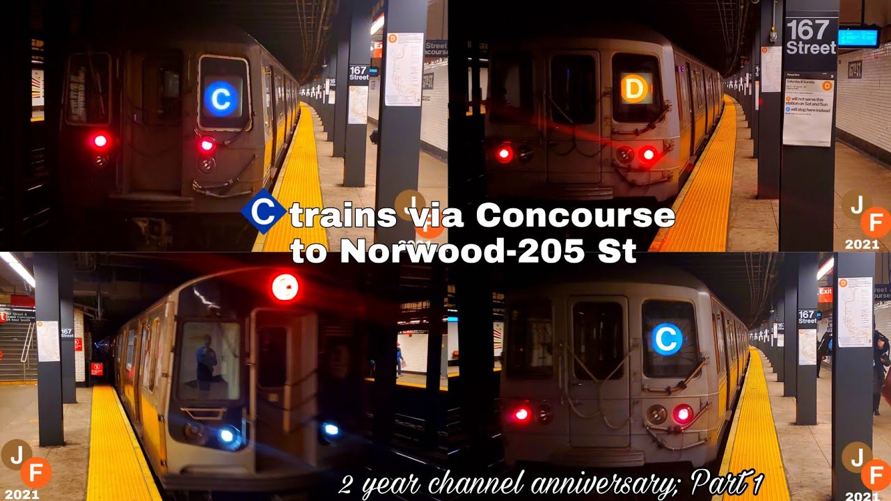 MTA NYC Subway: C trains via Concourse to Norwood-205 Street (2 year ...