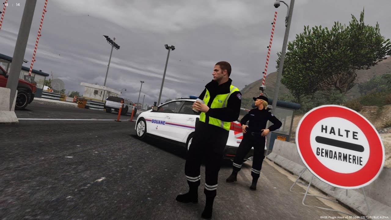 GTA 5 - LSPDFR 0.3.1 - Douane (controle de véhicule aux frontieres ...