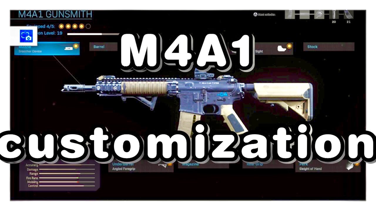 Modern Warfare 2019 M4A1 ALL Customization and attachments | Complete ...
