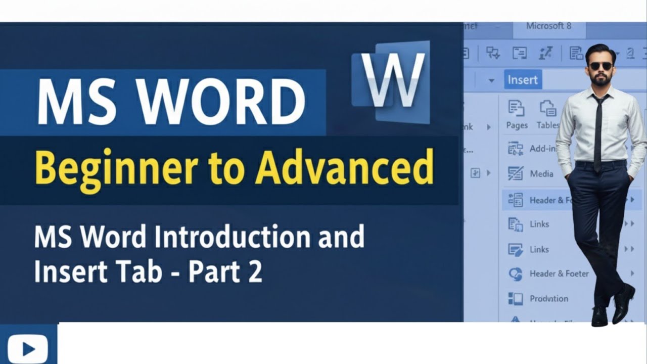 MS Word Insert Menu Full Tutorial | Cover Page, Page Break, Table ...