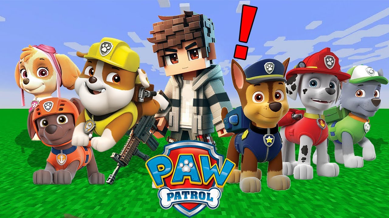 HELPING THE PAW PATROL IN MINECRAFT - YouTube