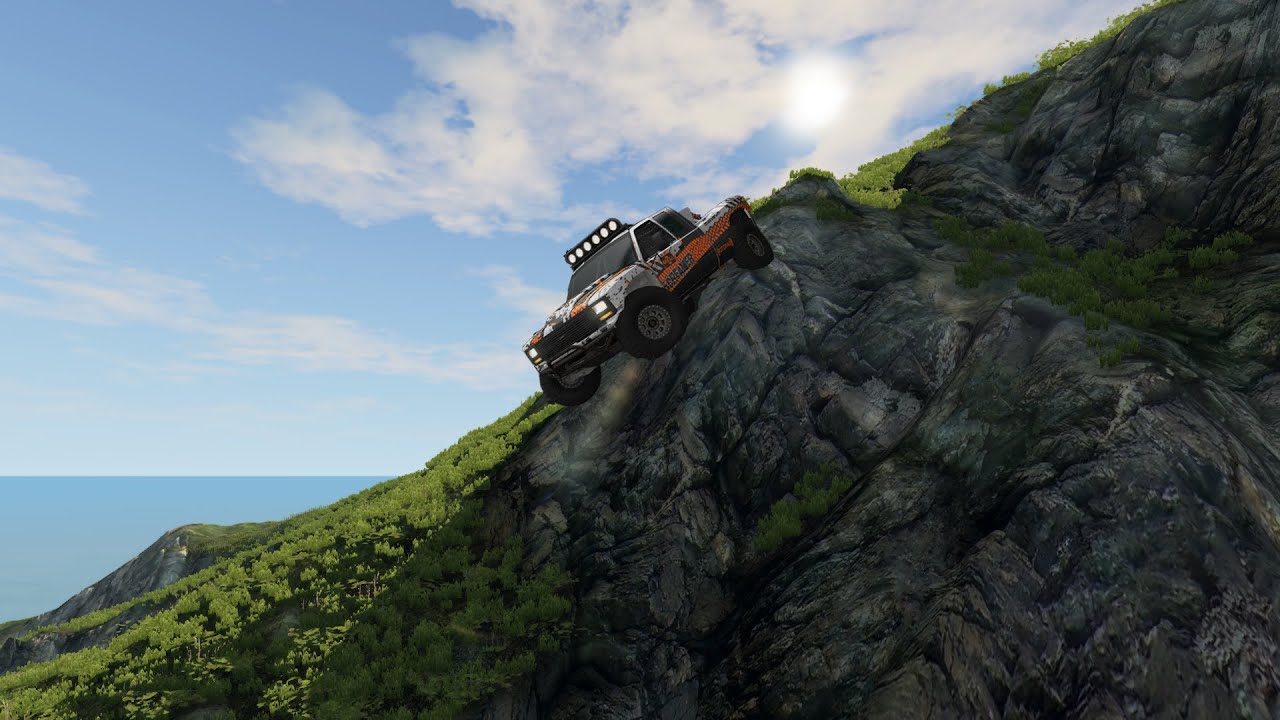 BeamNG drive cliff drop | cliff map - YouTube