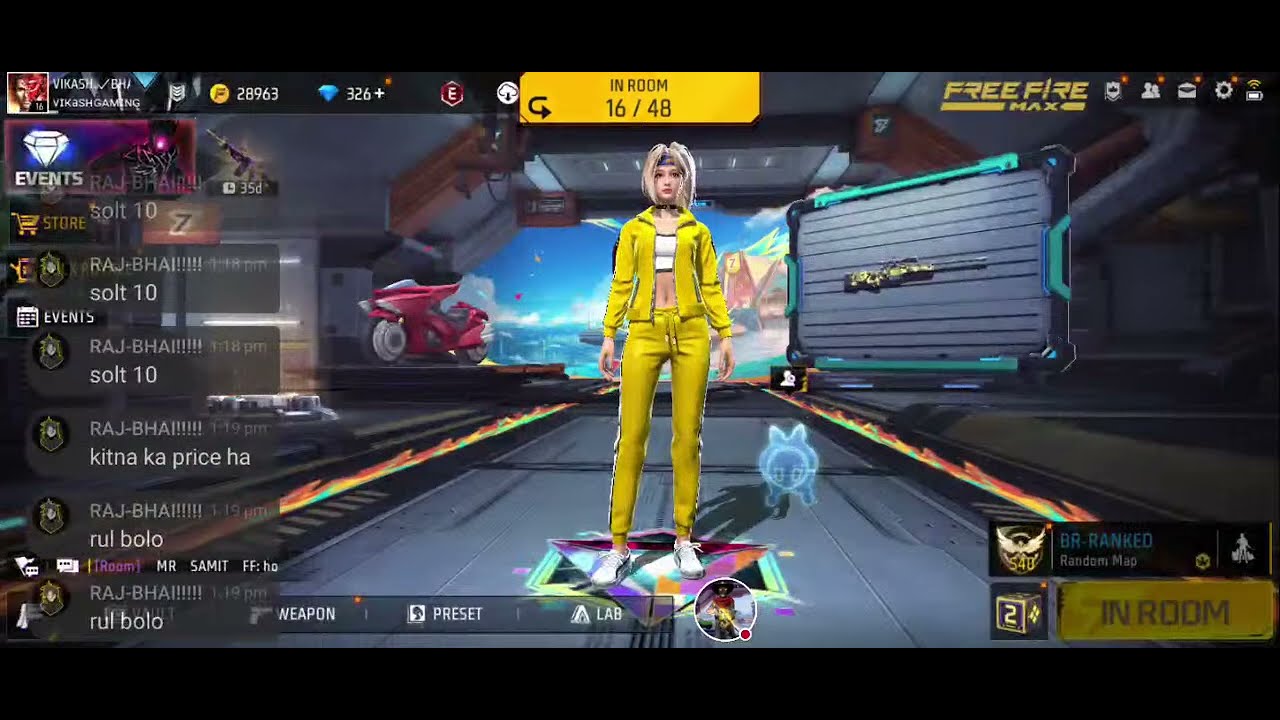 FREE FIRE LIVE CUSTOM ROOM GIVEAWAY | FF LIVE TEAM CODE GIVEAWAY | FF ...