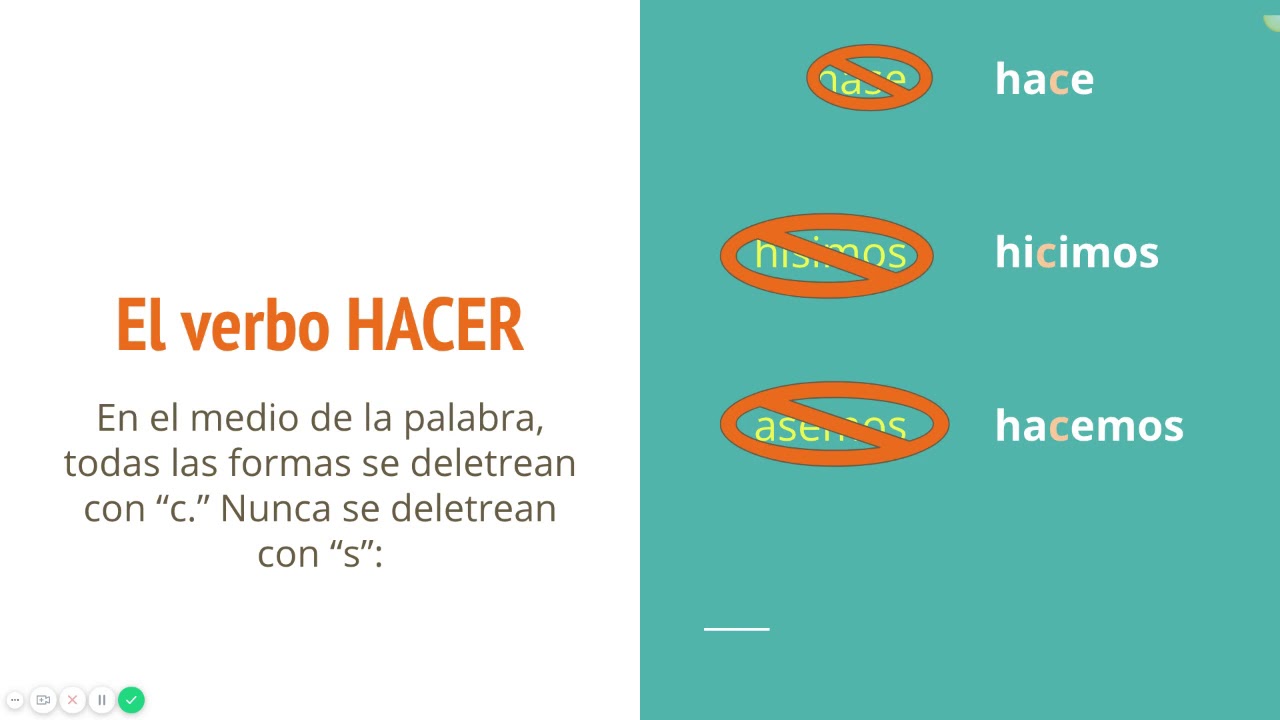 Mini lesson Cómo se escribe "hacer" - YouTube