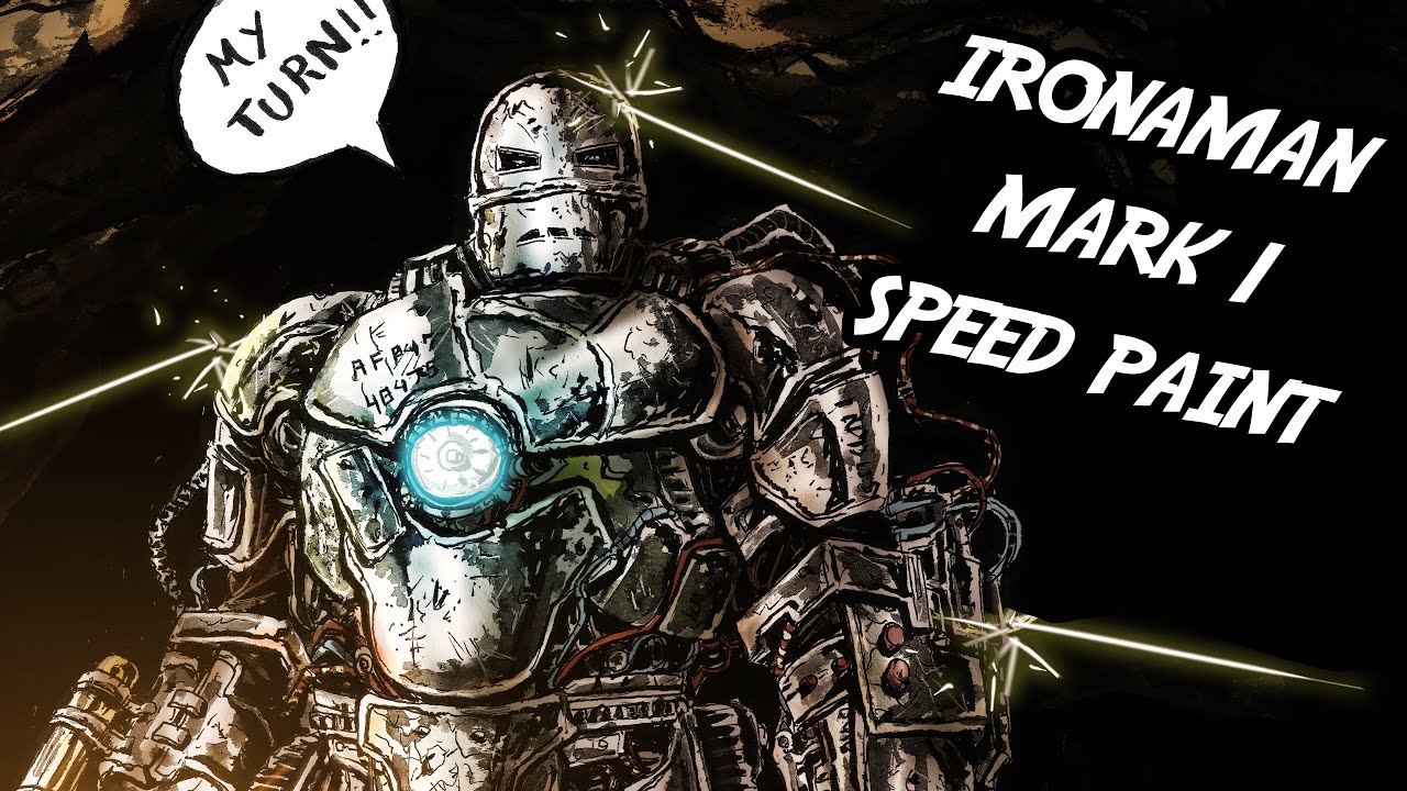 Iron Man Mark 1 speed paint / Desenhando Homen de Ferro Mark 1 marvel ...