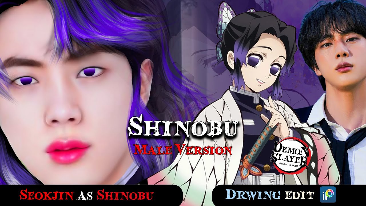 BTS Jin as Demon Slayer Shinobu Kocho (Male Version)Fanart | IBIS Paint ...
