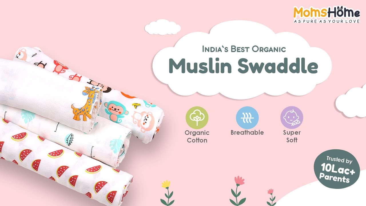 Best Muslin baby swaddle in India | Soft and absorbent swaddle cloth ...