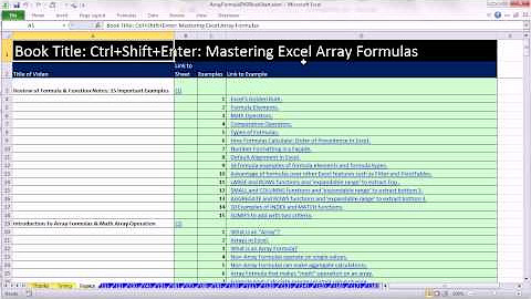 Ctrl+Shift+Enter: Mastering Excel Array Formulas (35+ Videos in Series) - YouTube
