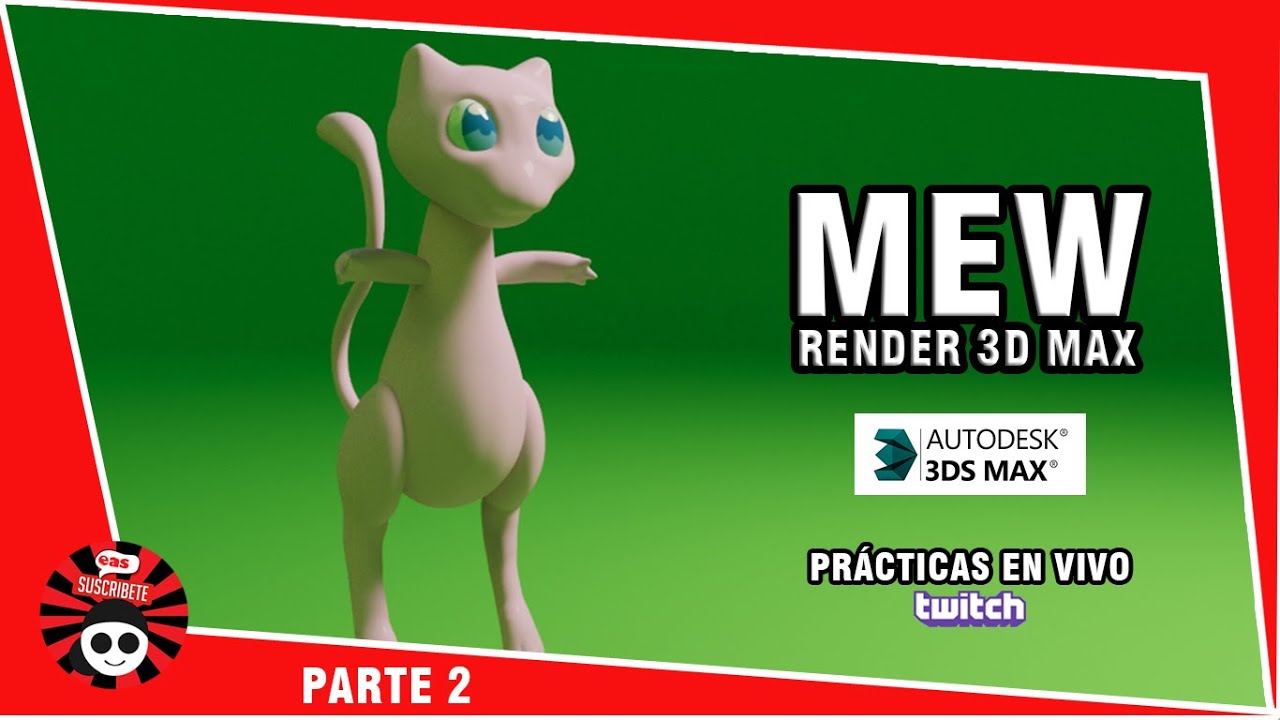 MEW modelo y render 3d parte 2 - YouTube