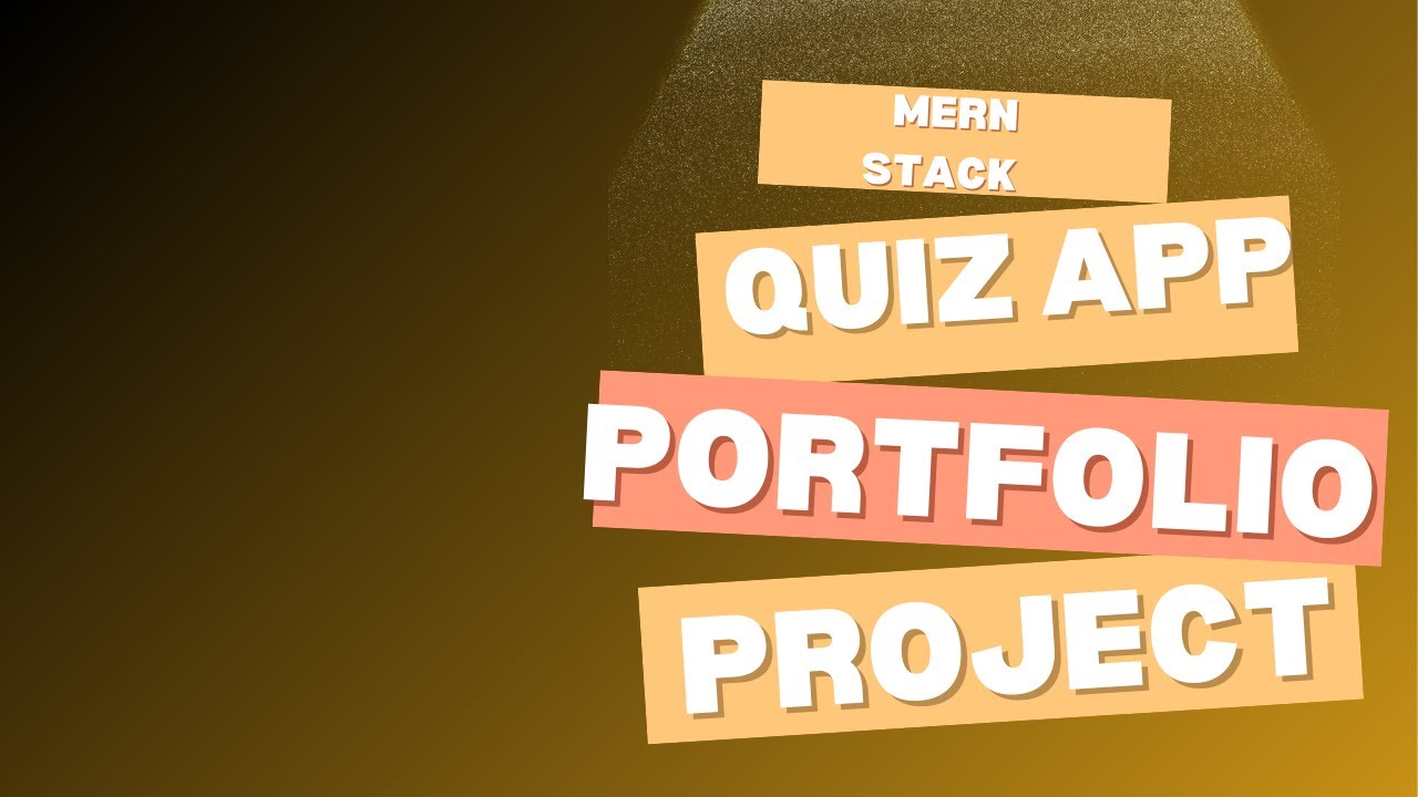 Portfolio Project --- MERN Stack Quiz App (Landing Page) - YouTube