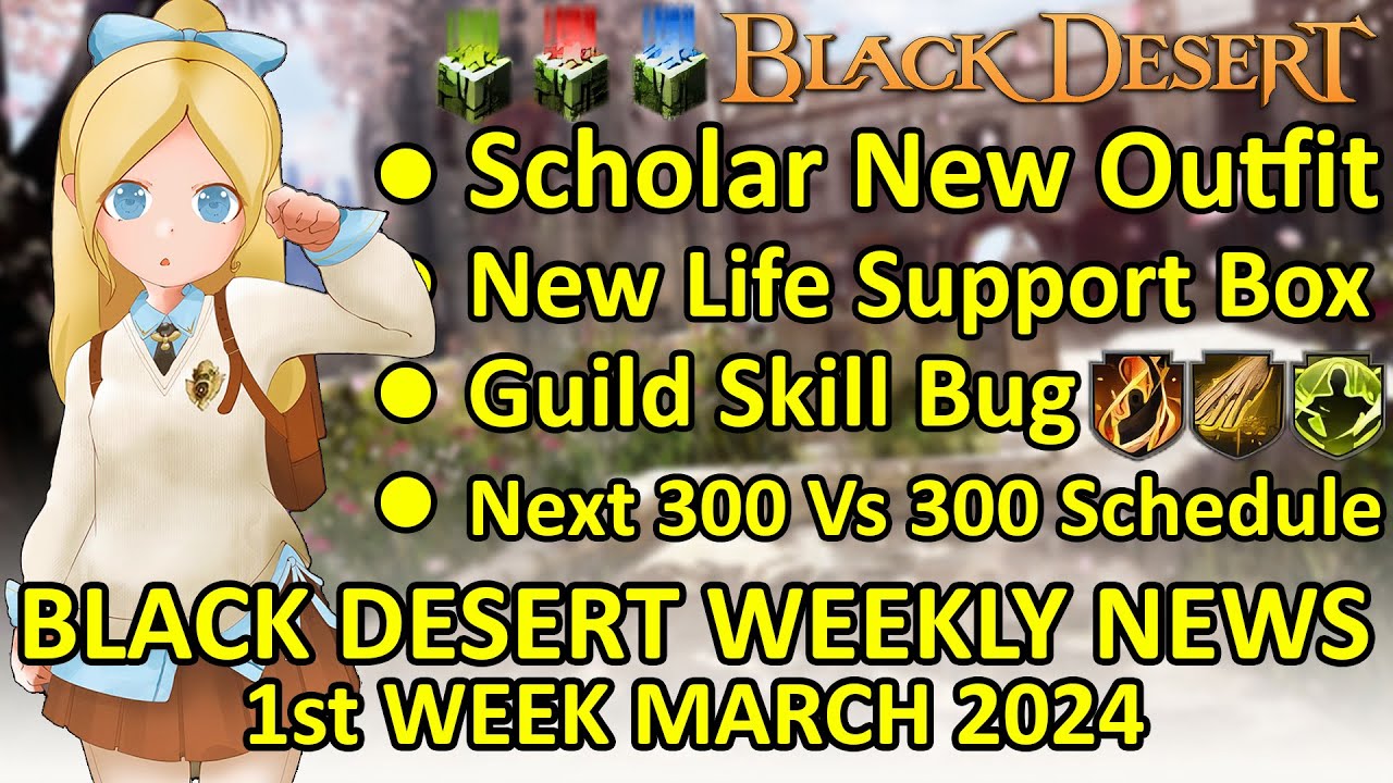 New Life Support Box, Guild Skill Bug, Scholar New Outfit (BDO News ...