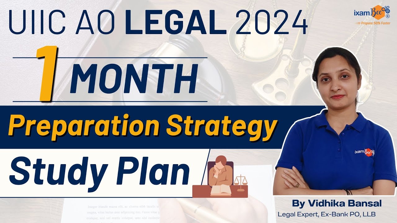 UIIC Legal 2024 | 1 Month Preparation Strategy and Study Plan | Tips by ...