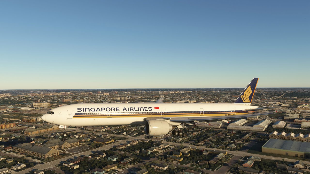 PMDG 777 300ER External View Landing Joe Foss Field Sioux Falls KFSD ...