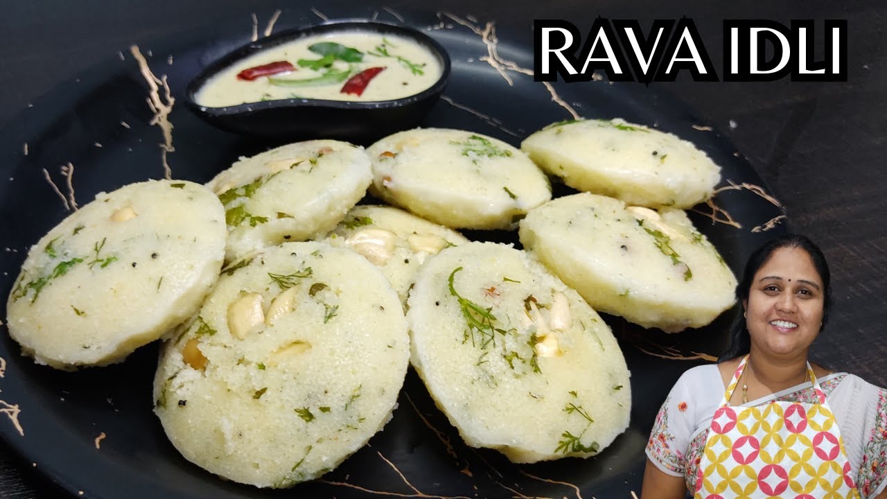 பஞ்சு போல ரவா இட்லி | Rava Idli Recipe in Tamil | Rava Idli Recipe ...