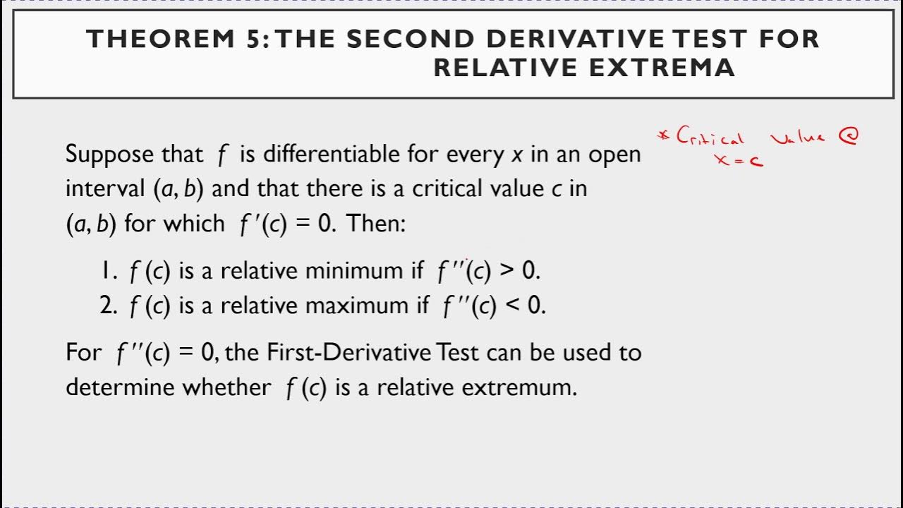 MATH180 - Section 2.2: Second Derivatives to Find Maximum and Minimum ...