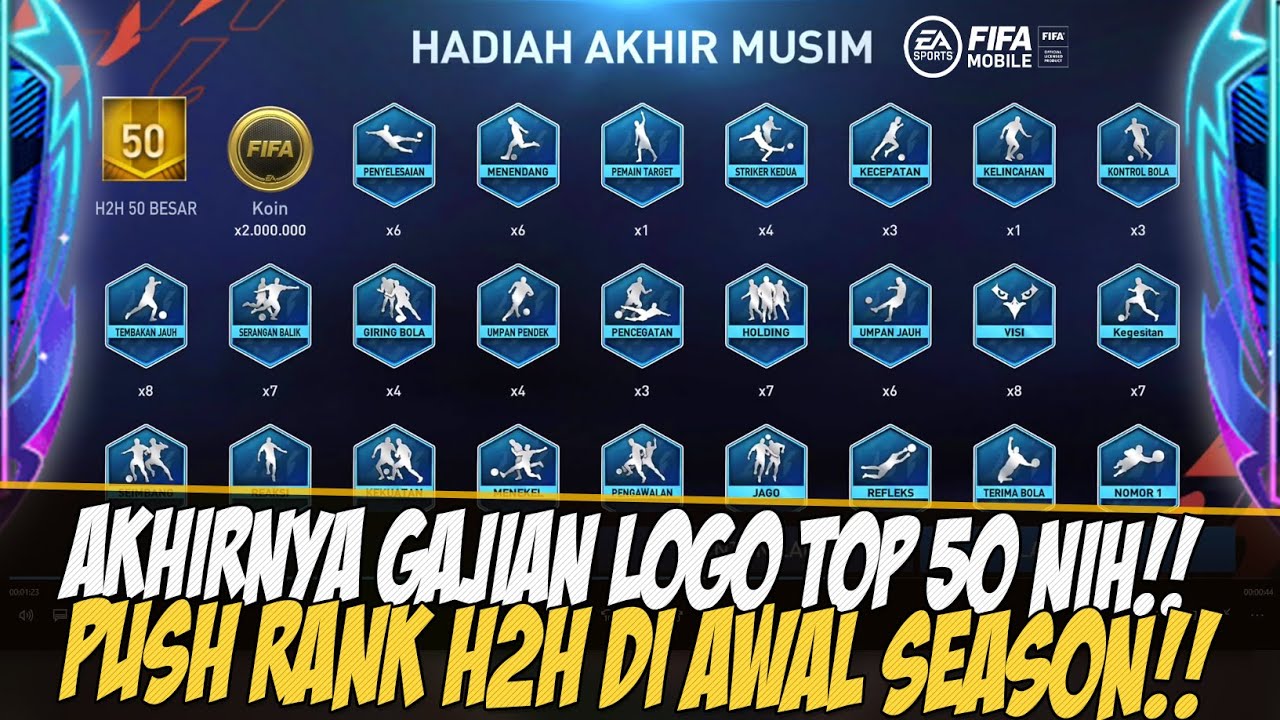AKHIRNYA LOGO TOP 50!! PUSH RANK H2H SETELAH GAJIAN FIFA 2022 MOBILE ...
