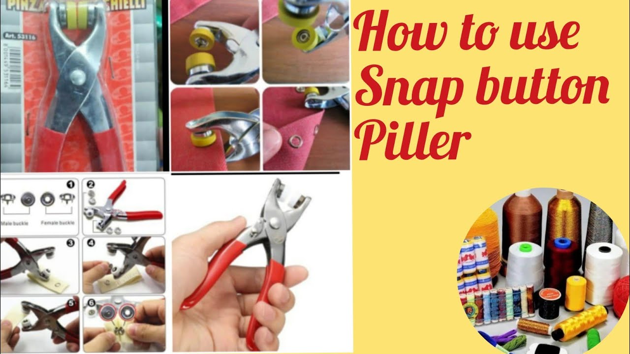 How to Use Snap Button Plier With Stiching Material - YouTube