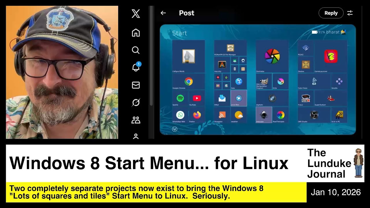 Windows 8 Start Menu... for Linux - YouTube
