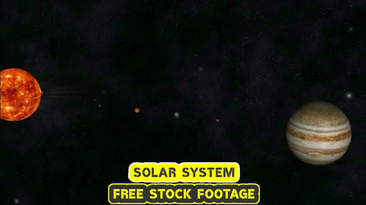 SOLAR SYSTEM IN SPACE - FREE STOCK FOOTAGE - COPYRIGHT FREE VIDEO - NO ...