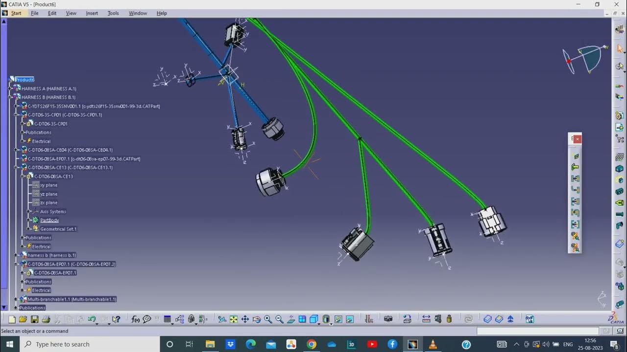 Catia V5 Wiring Harness Assembly Part 5: Connecting the Two Connectors @Free_cad_tutorial #catia ...