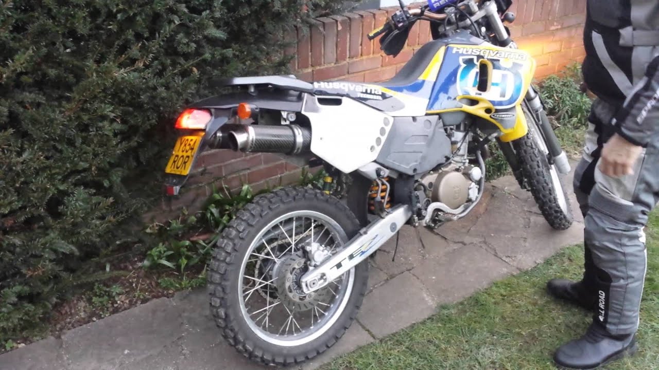 Husky Te610 with Termi race exhaust - YouTube