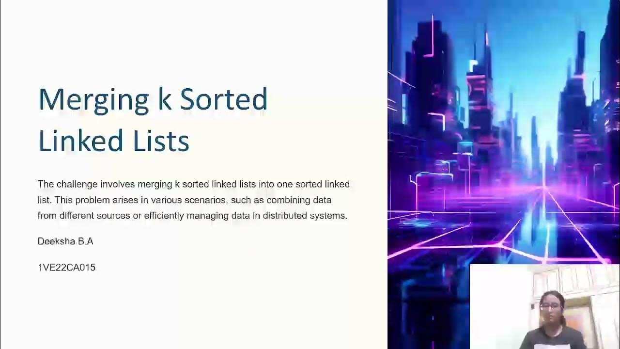 MERGE K SORTED LISTS|ADA - YouTube