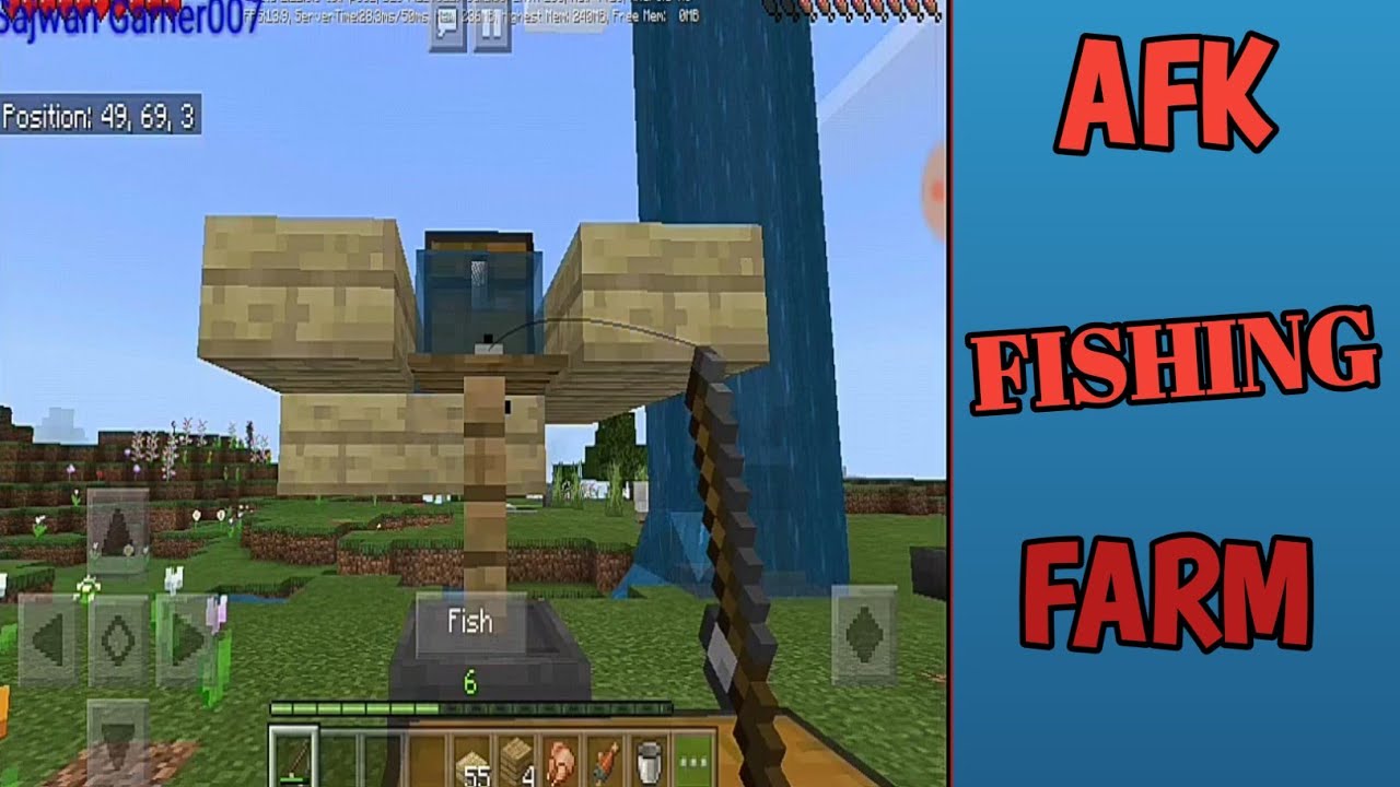 Afk FISHING Farm|Minecraft pe |HINDI√|PART-5 √| Sajwan Gamer007 - YouTube
