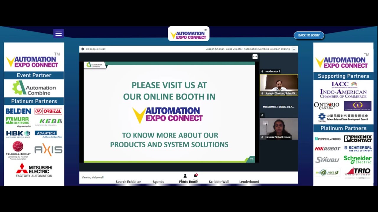 3 Tech presentations on 22nd September 2021 at the Automation Expo ...