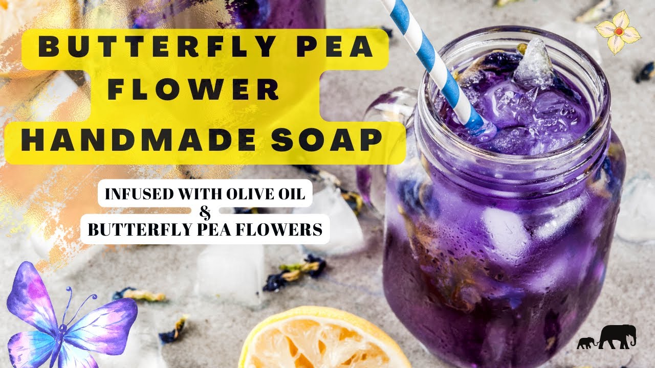 How to Make a Butterfly Pea Flower Soap - Handmade Soap Tutorial - YouTube