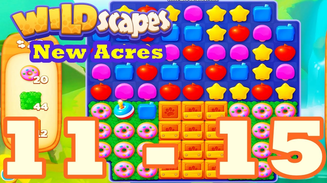 Wildscapes: New Acres Level 11 - 15 HD Gameplay | 3 match puzzle ...