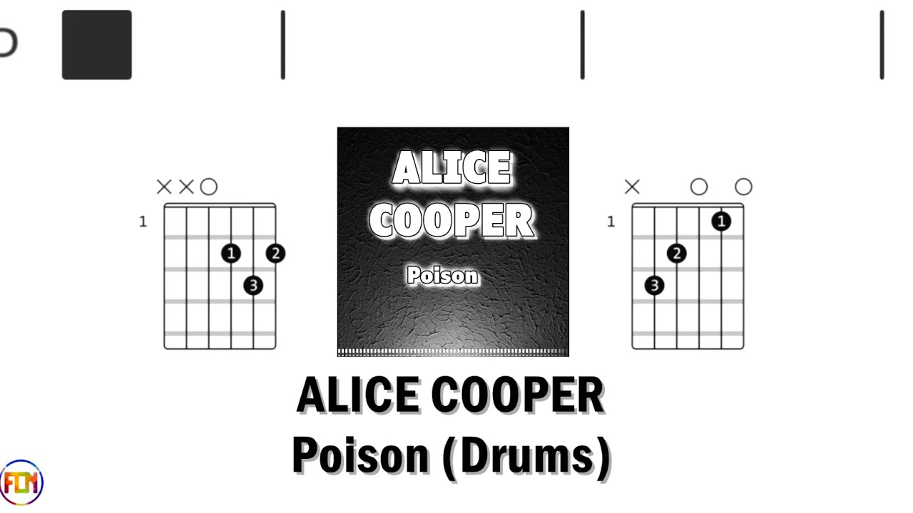 ALICE COOPER Poison DRUMS FCN GUITAR CHORDS & LYRICS - YouTube
