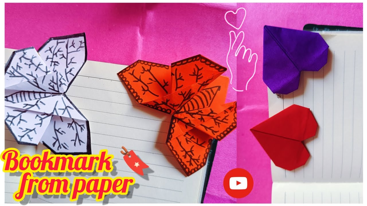 Making bookmarks 🔖 from Papers // how to make bookmark from papers #diy ...