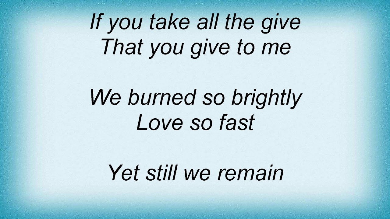 Seal - Still Love Remains Lyrics - YouTube