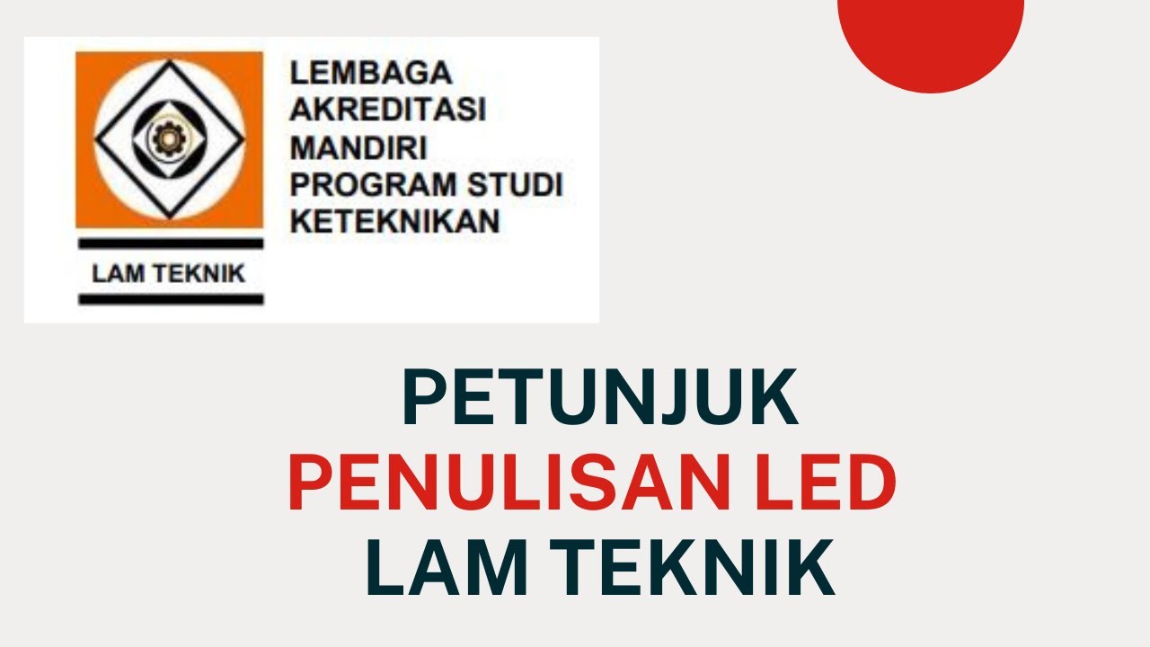 PETUNJUK PENULISAN LED LAM TEKNIK - YouTube