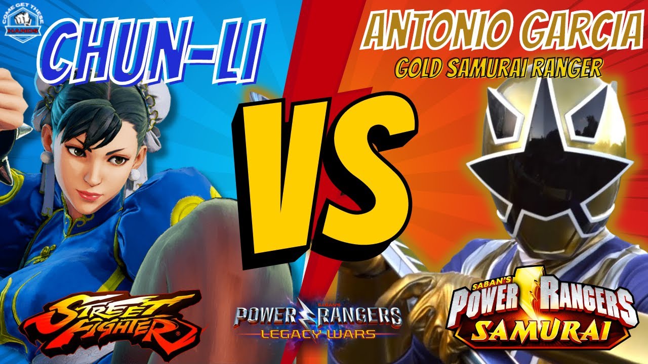 Power Rangers Legacy Wars Street Fighter Chun li Vs Gold Samurai Ranger ...