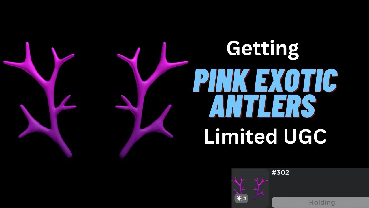 Getting FREE “Pink Exotic Antlers” Limited UGC item in Roblox (1,000 ...