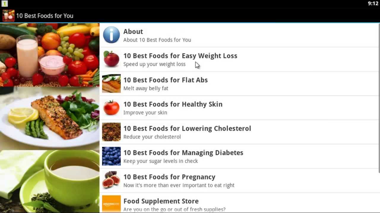 10 Best Foods for You mobile app for Android devices - YouTube