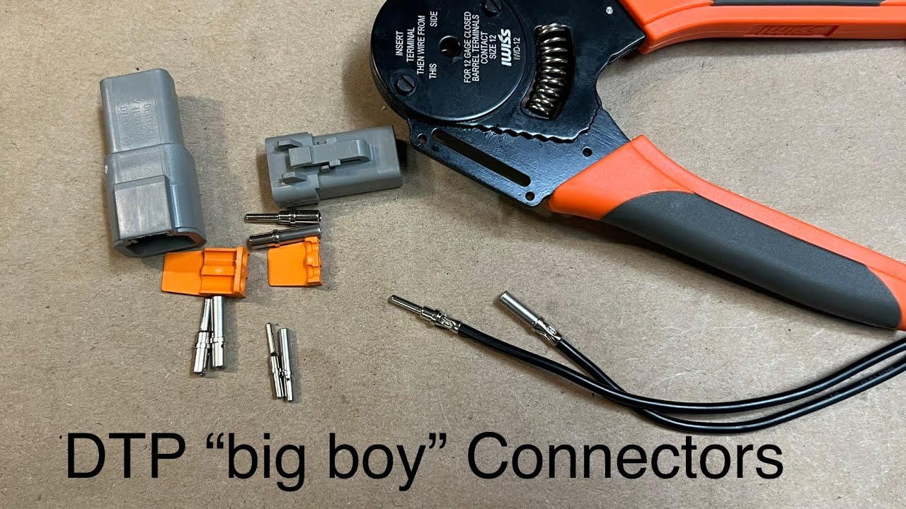 Deutsch DTP #12 12 AWG connector set (male & female) - YouTube