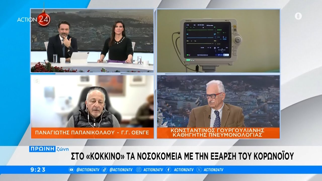 Στο ''κόκκινο'' τα νοσοκομεία με την έξαρση του κορωνοϊού | ACTION 24 ...