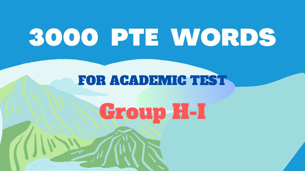 PTE Word List for Academic - Group H - I - YouTube