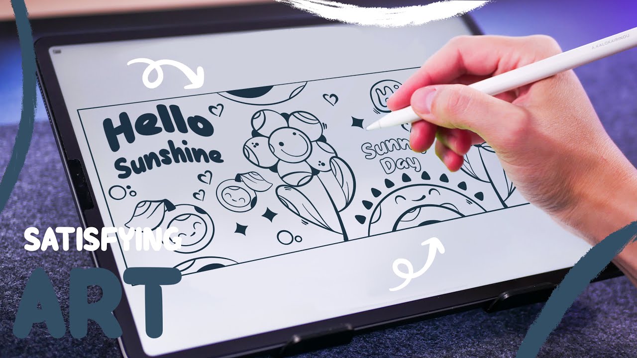 Satisfying Inking on iPad Pro - Procreate App #inkingart - YouTube