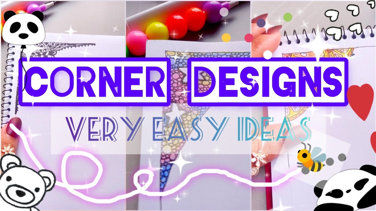 EASY BORDER OR CORNER DESIGN FOR NOTEBOOK OR SCHOOL PROJECT 🌼CUTE ...