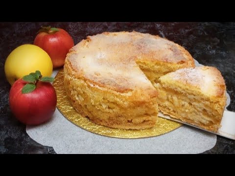 Almalı Piroq Resepti.Xemir yoğurmadan hazirlanan lezzetli piroq resepti.Elmalı turta.Яблочный пирог