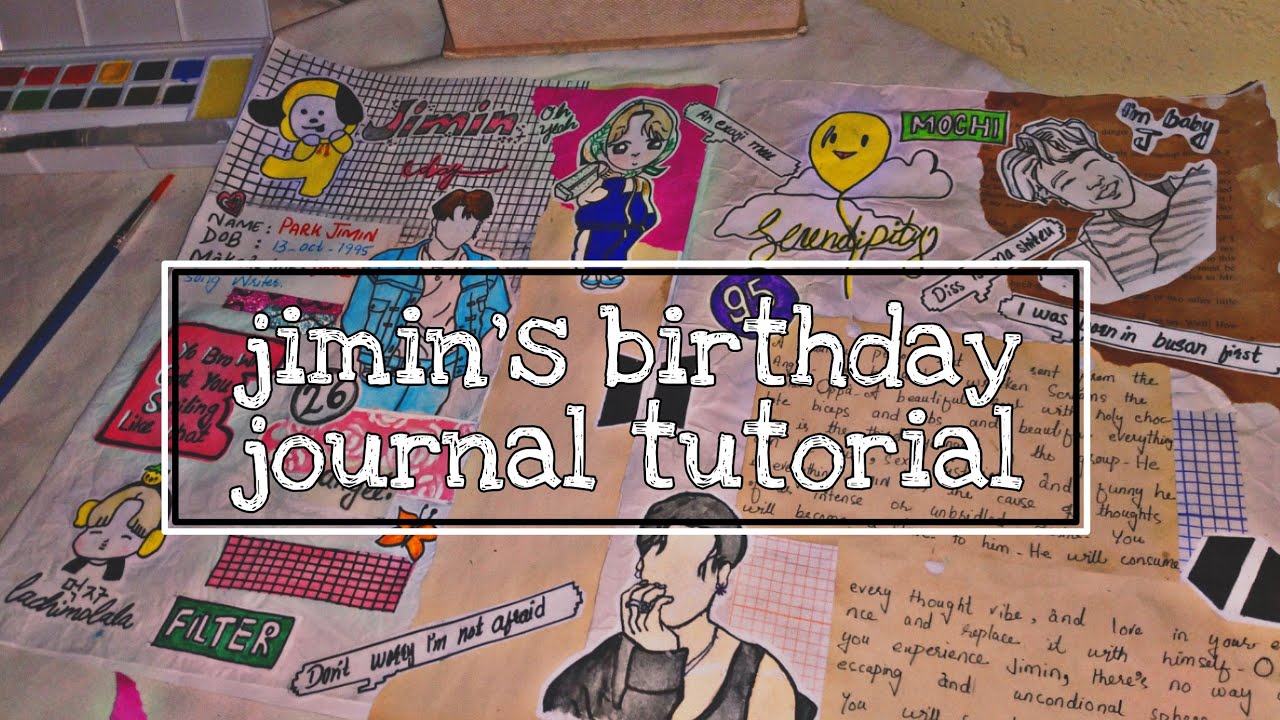 Happy jimin day 🌸🌷🐥| bts journal with me| BTS Jimin Birthday journal ...
