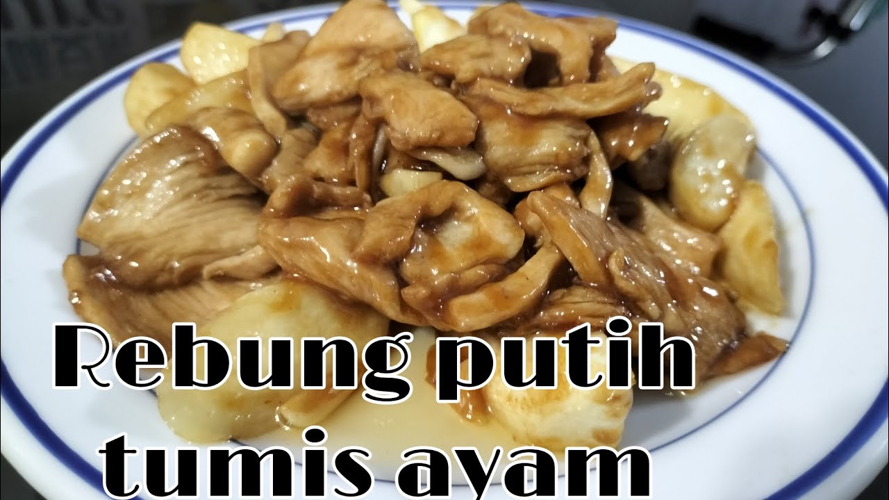 Rebung putih tumis ayam - YouTube