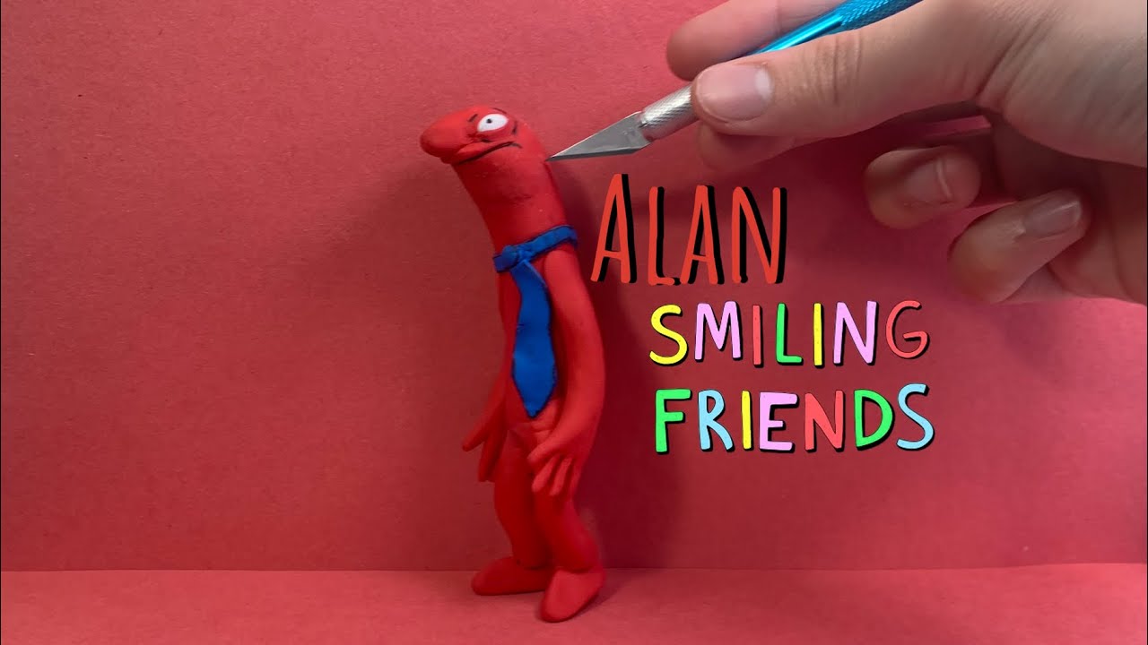 Making Alan from Smiling Friends| polymer clay - YouTube
