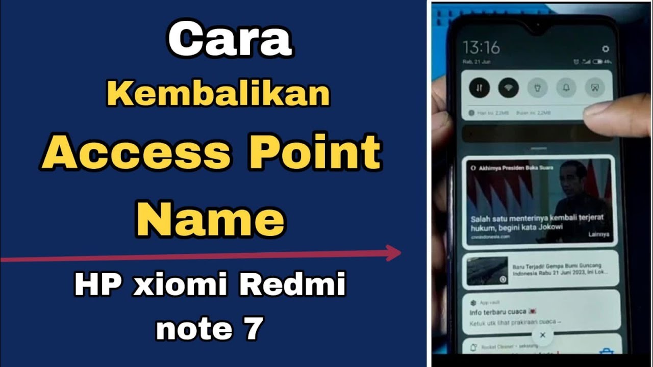 CARA KEMBALIKAN ACCESS POINT NAME HP XIOMI REDMI NOTE 7 - YouTube