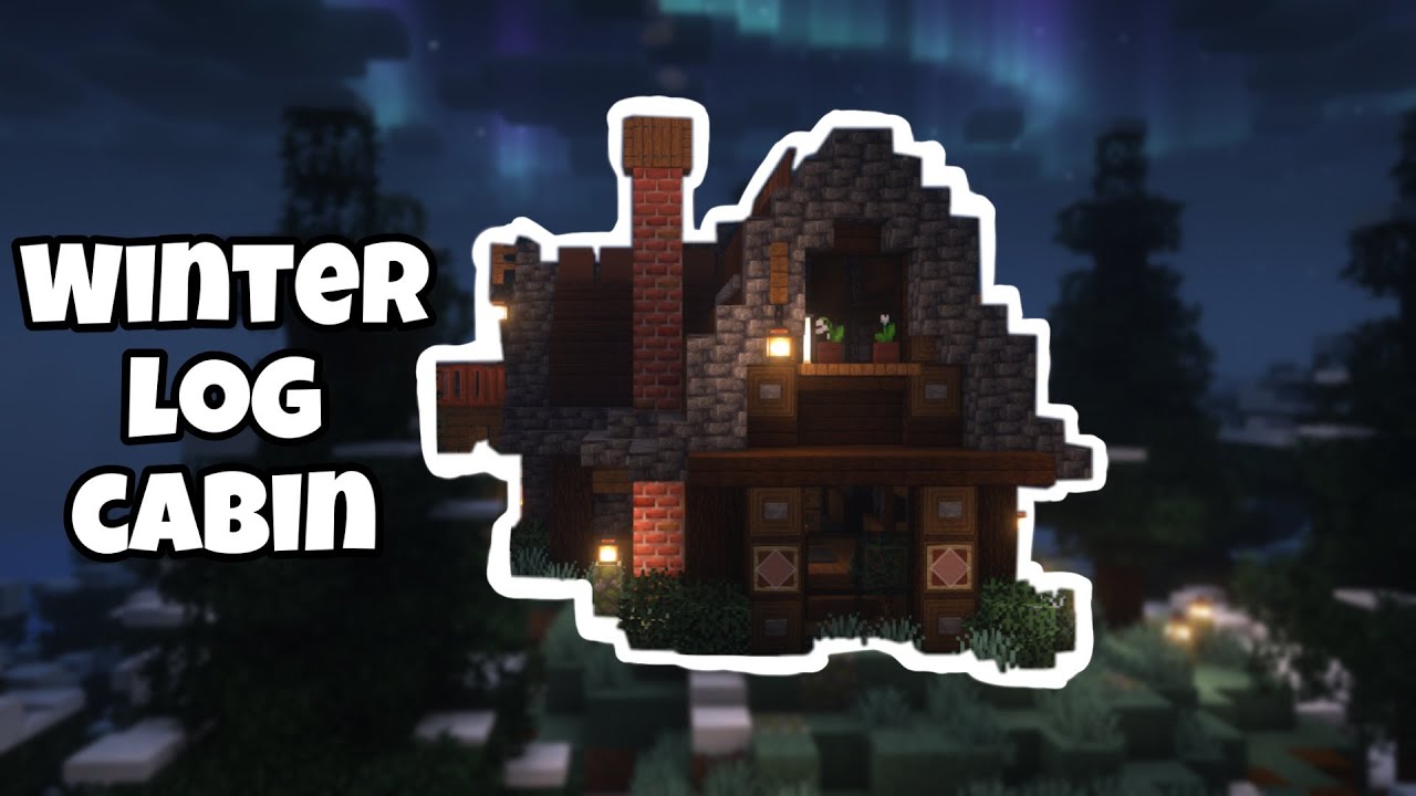 Minecraft Winter Log Cabin Tutorial I CubicQarian - YouTube